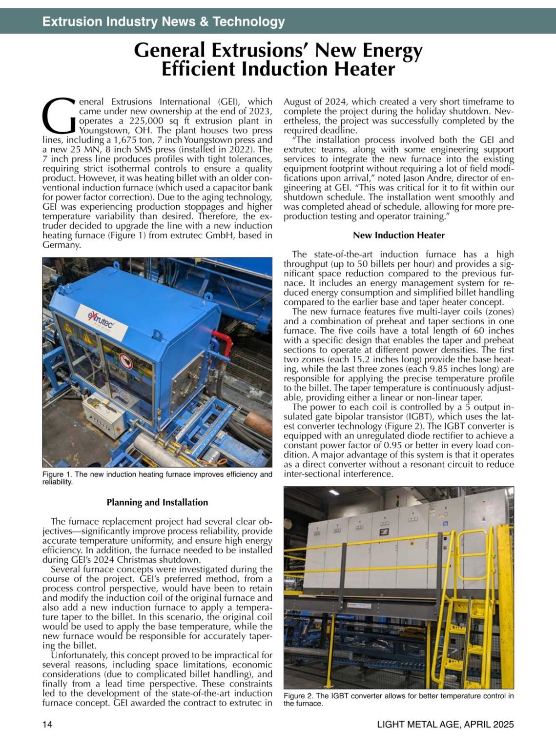 In der April-Ausgabe 2025 der Light Metal Age wurde unser Projekt mit ...